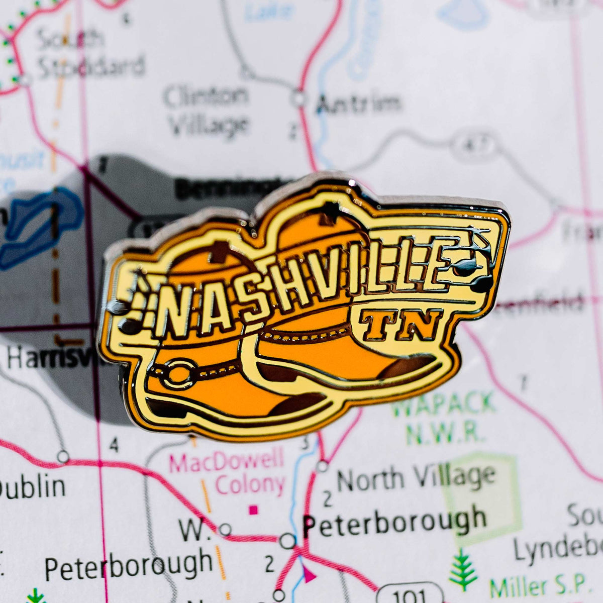 Nashville Tennessee Enamel Pin – Vagabond Heart